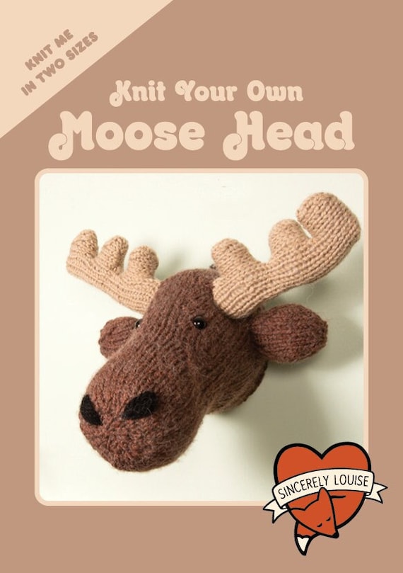 Moose Head Digital PDF Knitting Pattern | Etsy