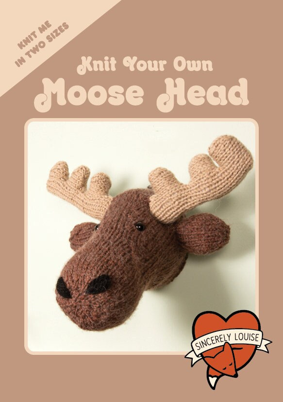 Moose Head Digital PDF Knitting Pattern | Etsy