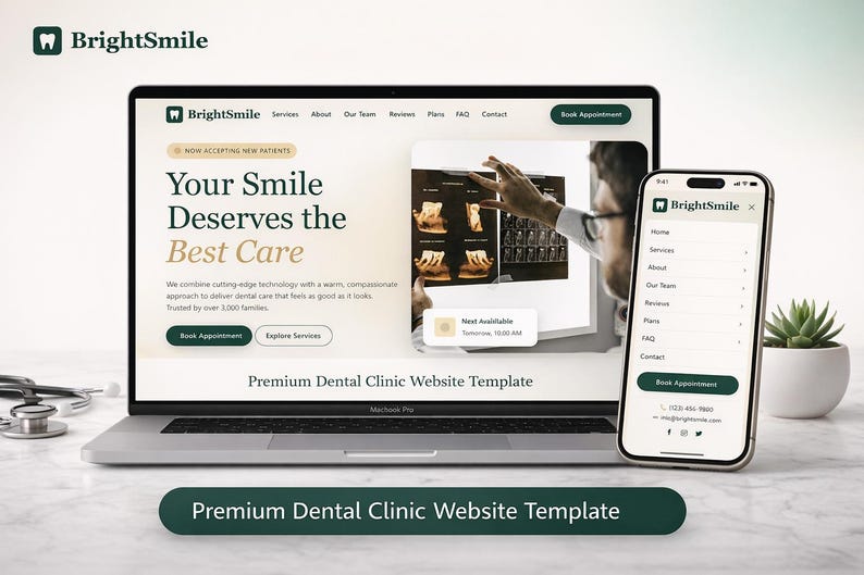 Dental Clinic Website Template | HTML CSS JS | Responsive Dentist ...