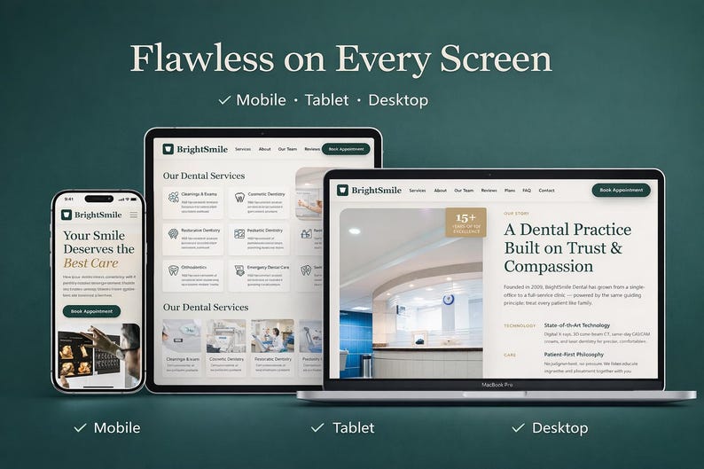 Dental Clinic Website Template | HTML CSS JS | Responsive Dentist ...