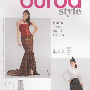 Outstanding Fishtail Skirt Pattern Burda 7089 Sizes 6 - 22 Uncut - Etsy