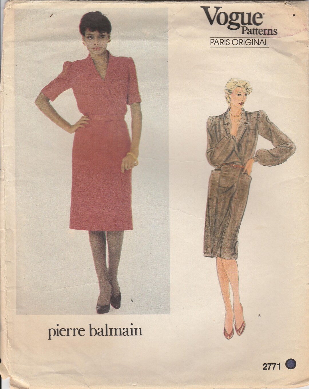 Pierre Balmain Dress Pattern Vogue Paris Original 2771 Size 10 Uncut - Etsy