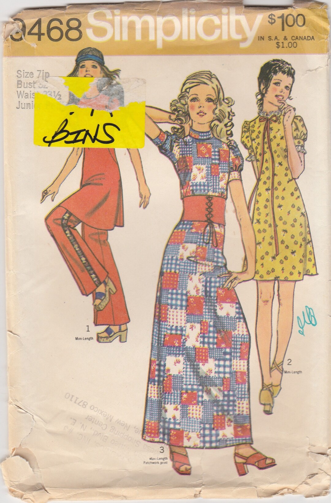 Simple 70s Teen Dress Pattern Simplicity 9468 Size 7 - Etsy