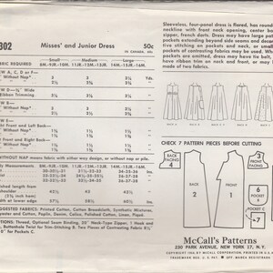 Easy Comfy Casual Dress Pattern Mccalls 7302 Sizes 11 - 13 Bust 31.5-33 ...