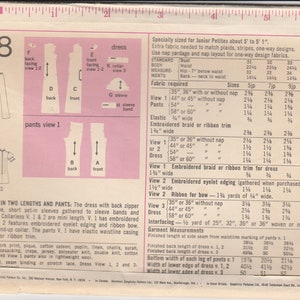 Simple 70s Teen Dress Pattern Simplicity 9468 Size 7 - Etsy