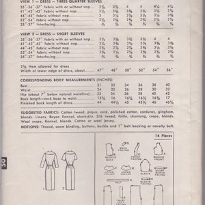 1960s Button Front Dress Pattern Advance 9571 Size 14 - Etsy