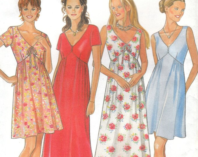 Empire Waist Summer Dress Pattern New Look Size 8-18 Uncut - Etsy