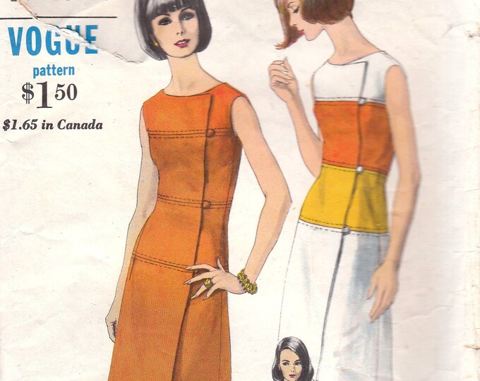 60s A-line Dress Pattern Vogue 6484 Size 14 - Etsy