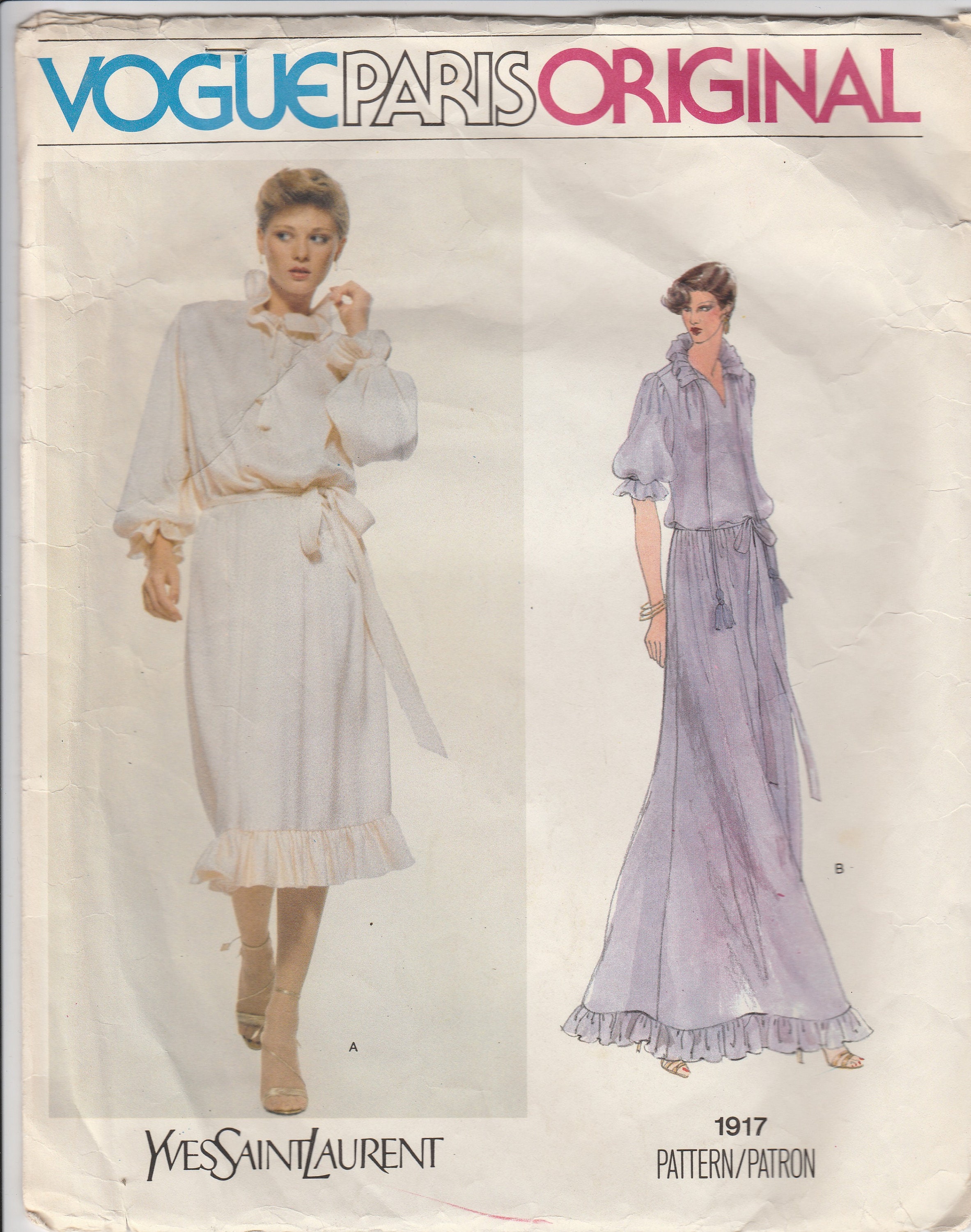 Sewing & Needlecraft YSL 70s Dress Pattern Vogue 2982 Size 8 Sewing ...