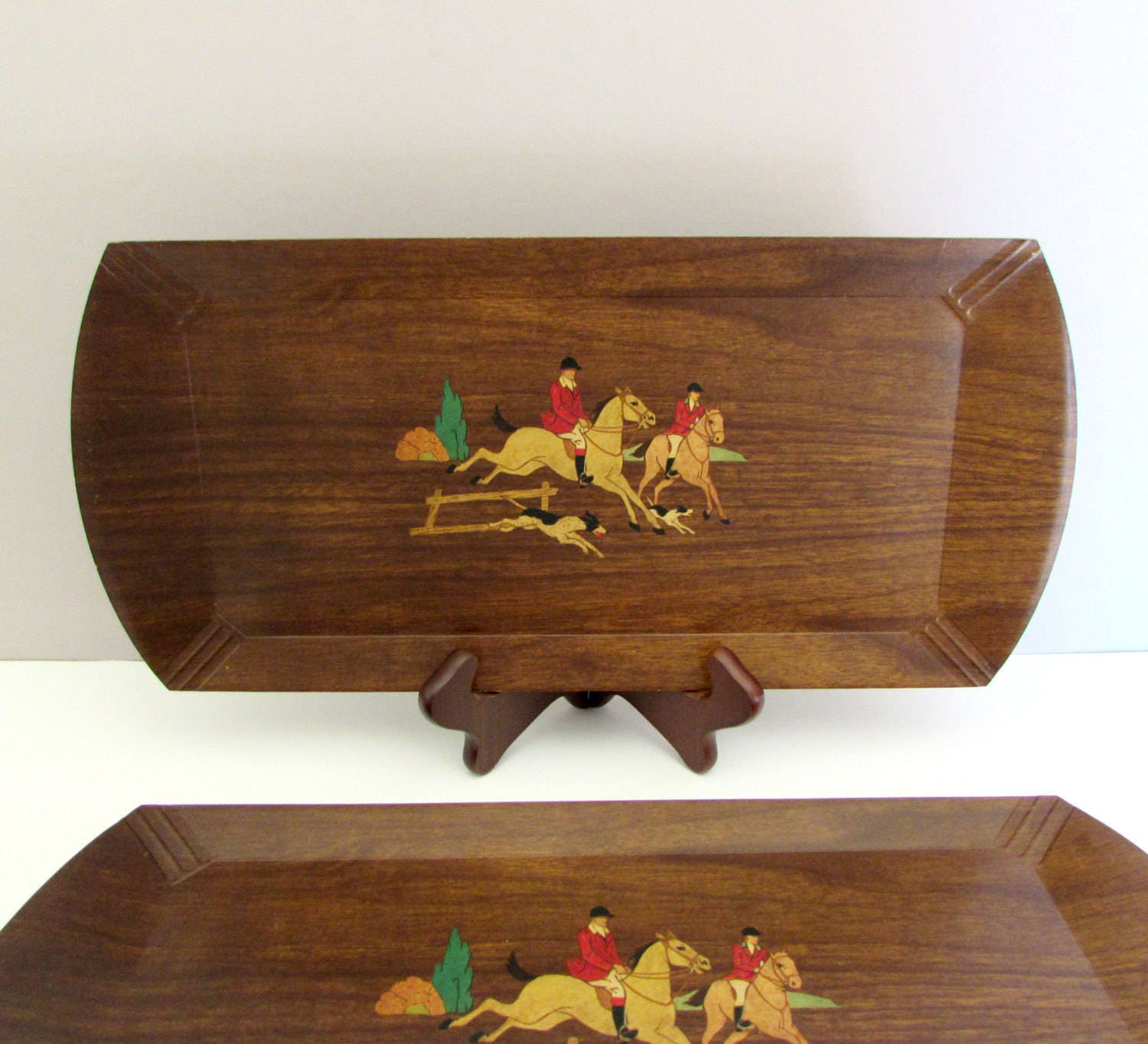 Mid Century Buffet Serving Tray - Modern Hasko Tray Set - Cocktail ...