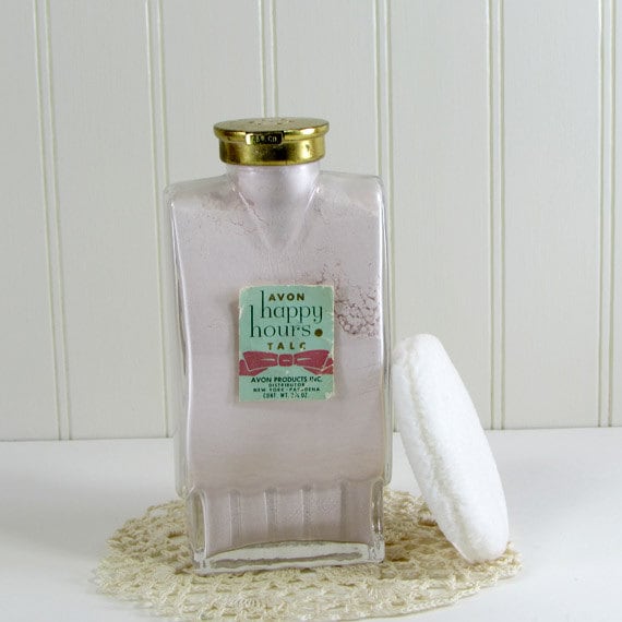 Vintage Avon Talc Bath Powder Happy Hour - Etsy
