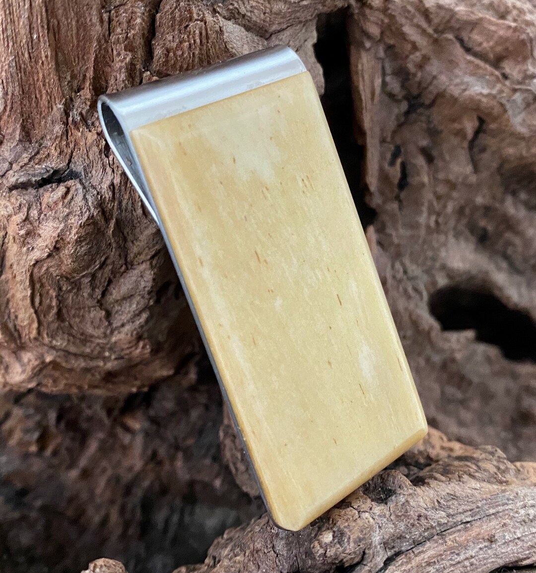 Money Clip Buffalo Bone Money Clips Hand Stamped Money Clip Money ...