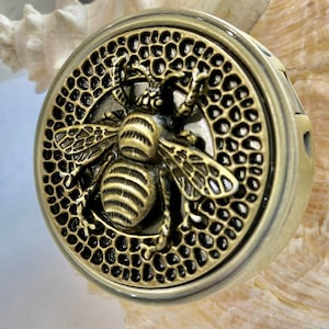 Large Pill Box, Bee Hive, Bee Case, Travel Pill Case, Pill Cases ...