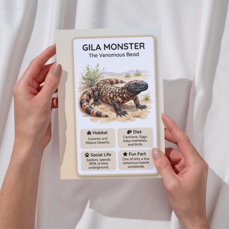 Desert Animals Flashcards for Kids | Printable Camel, Reptile Learning ...