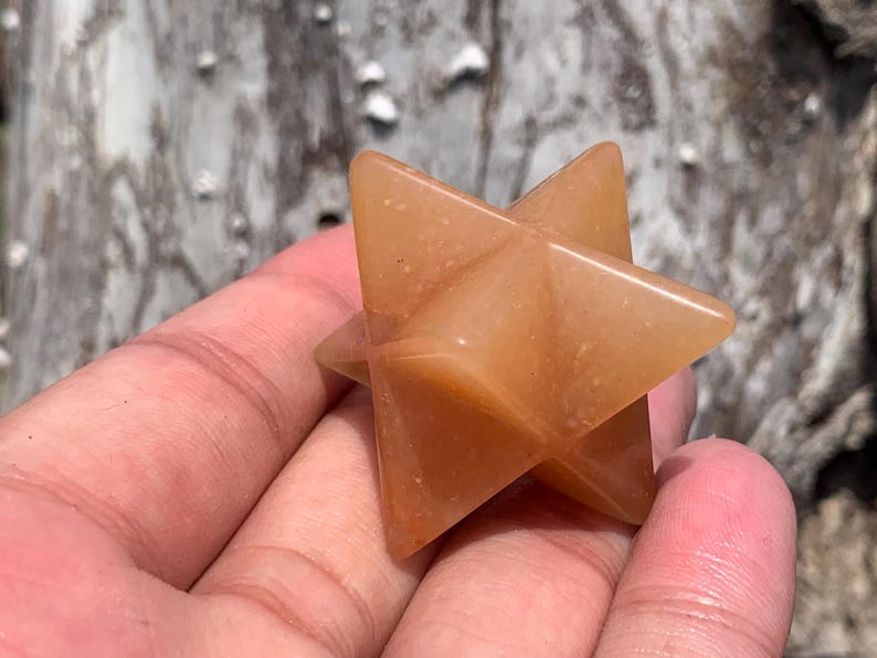 Yellow Jade Merkaba Star: Sacred Geometry Crystal, Home Decor - Etsy