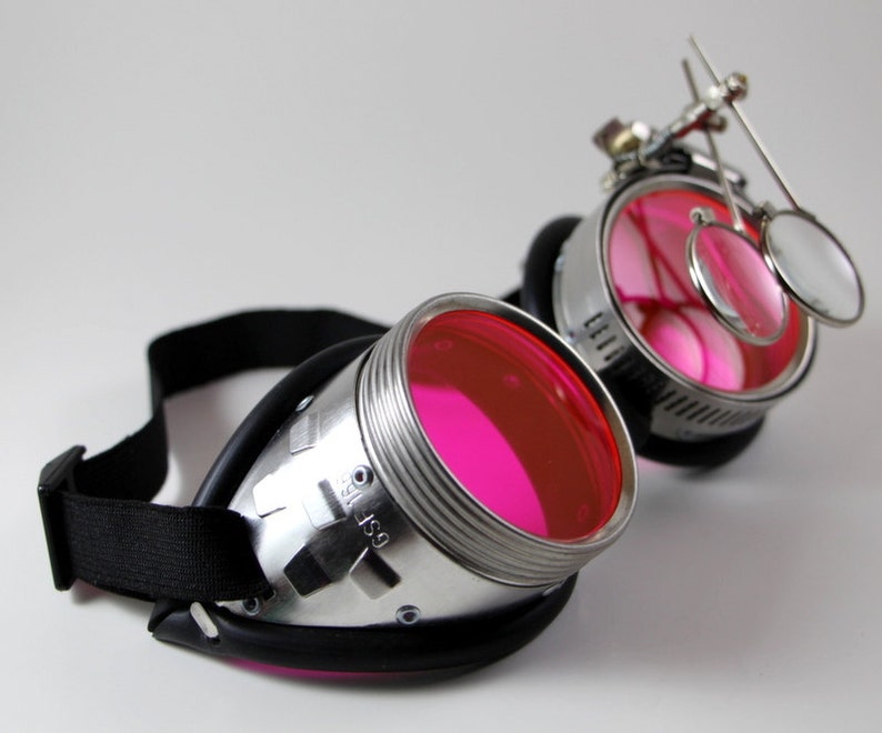 Victorian Steampunk, Mad Scientist Goggles, "dr. Jekyll" XVI Red UV ...
