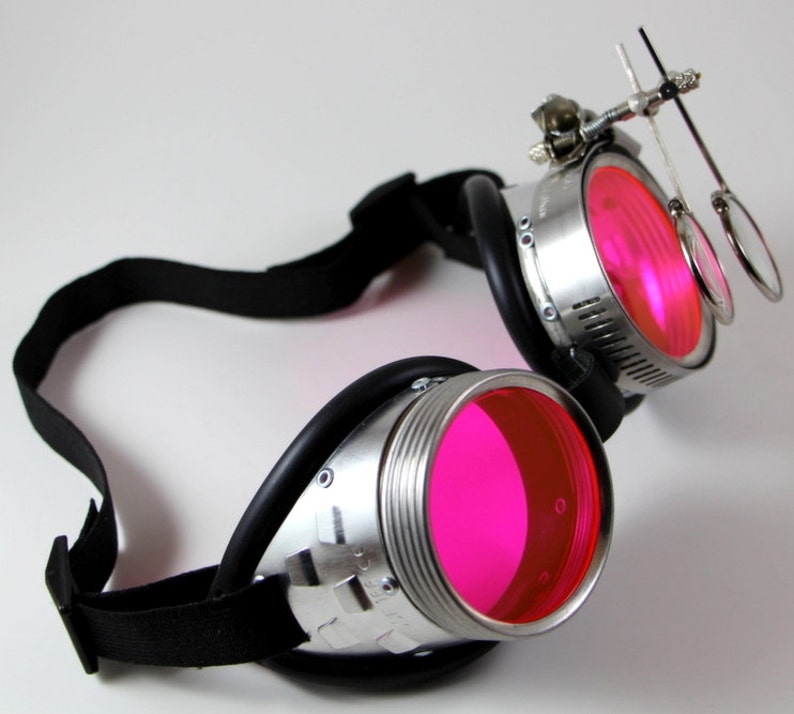 Victorian Steampunk, Mad Scientist Goggles, "dr. Jekyll" XVI Red UV ...