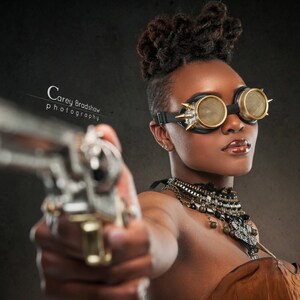 Black Leather Goggles, Steel Wings, Steampunk Goggles, Cyberpunk ...