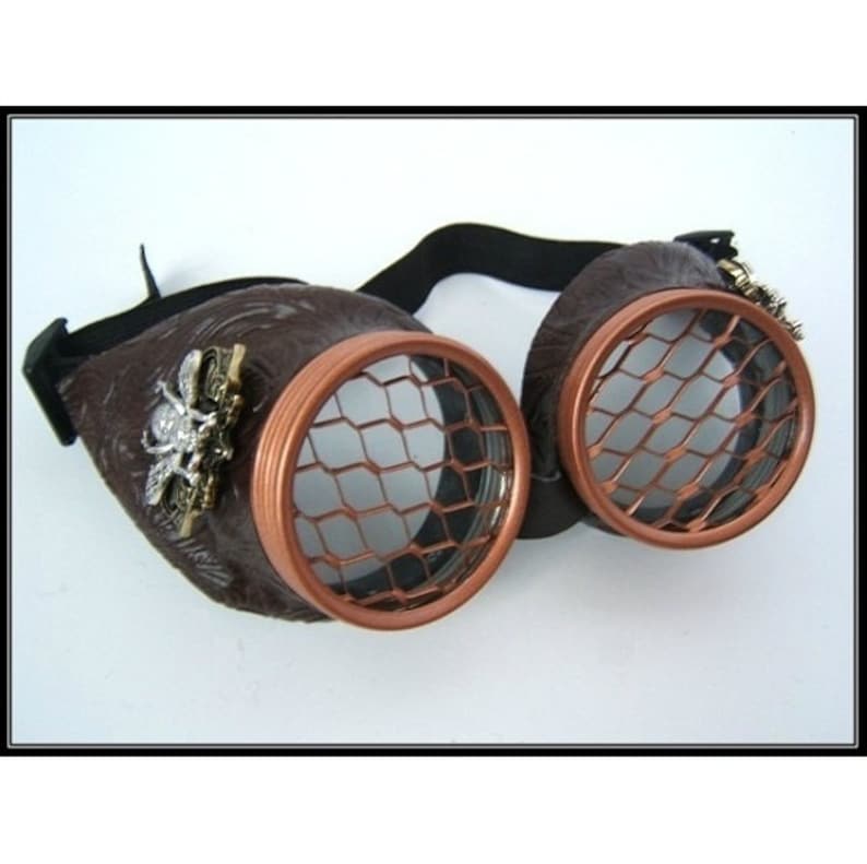 Hive Steampunk Goggles. Large Bee Copper Colored Lens Cap - Etsy