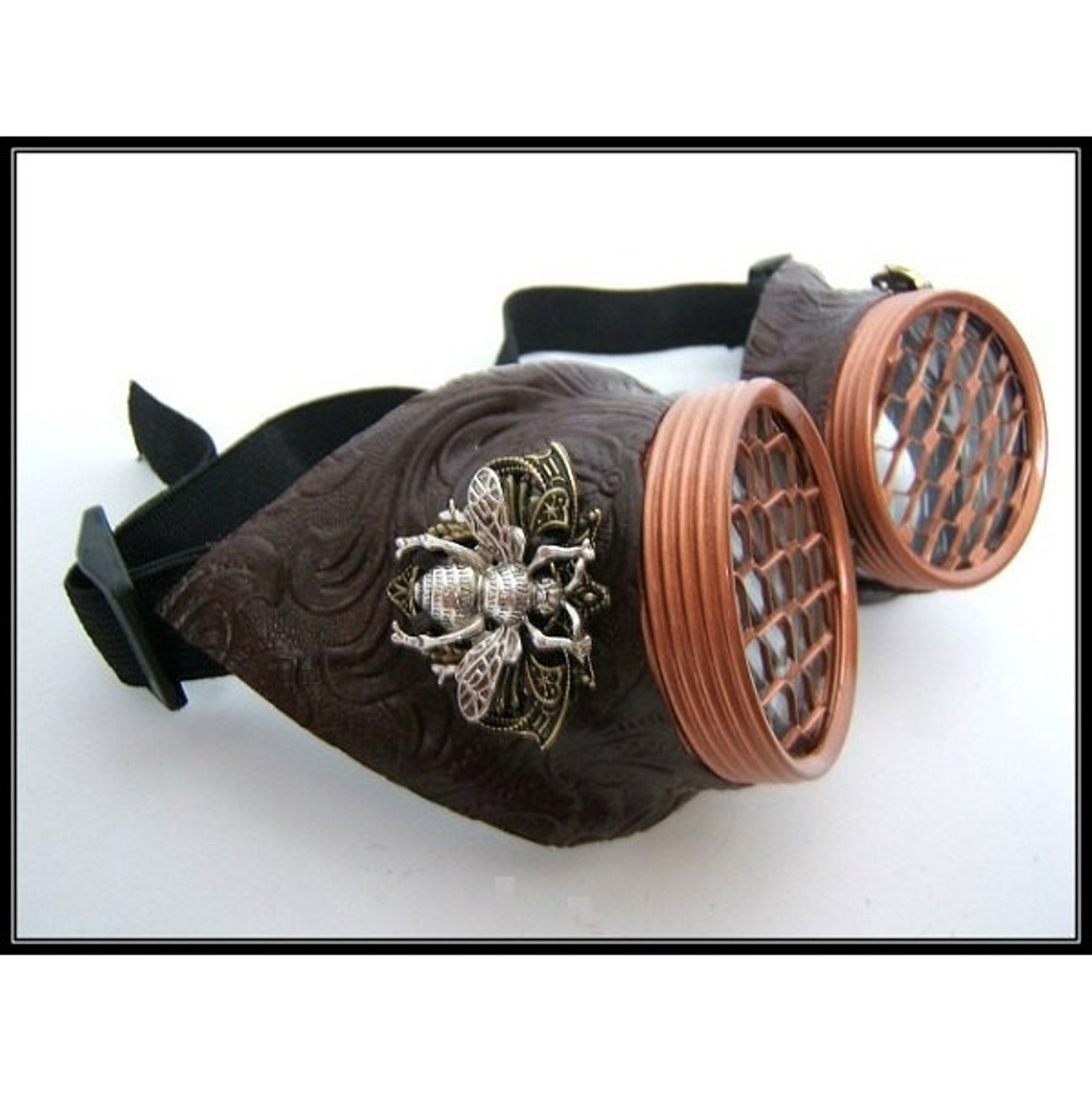 Hive Steampunk Goggles. Large Bee Copper Colored Lens Cap Christmas ...