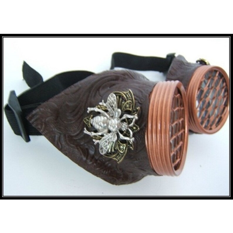 Hive Steampunk Goggles. Large Bee Copper Colored Lens Cap - Etsy