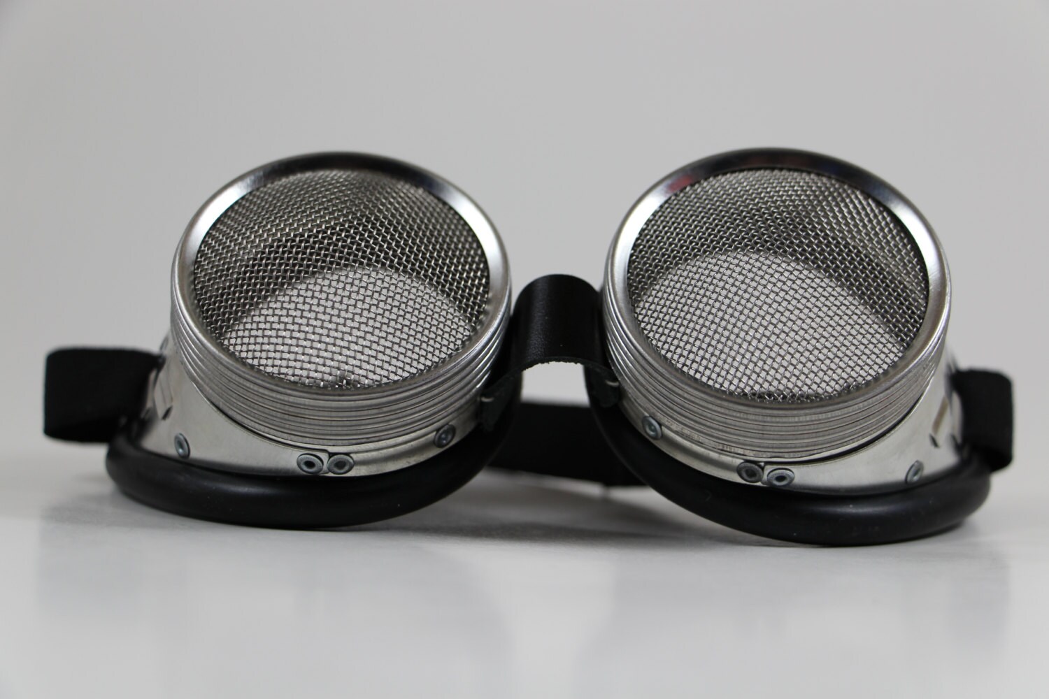 Cyperpunk, Silver Steampunk Goggles, Metal Goth, Mesh, Dieselpunk ...