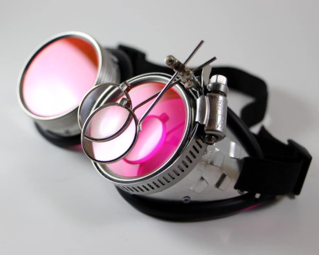 Victorian Steampunk, Mad Scientist Goggles, "dr. Jekyll" XVI Red UV ...
