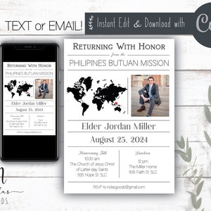 LDS Missionary Homecoming Invitation Printable, Missionary Open House ...