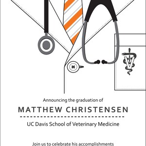 Vet Graduation Invite, Veterinary School Graduation Invitation Template ...
