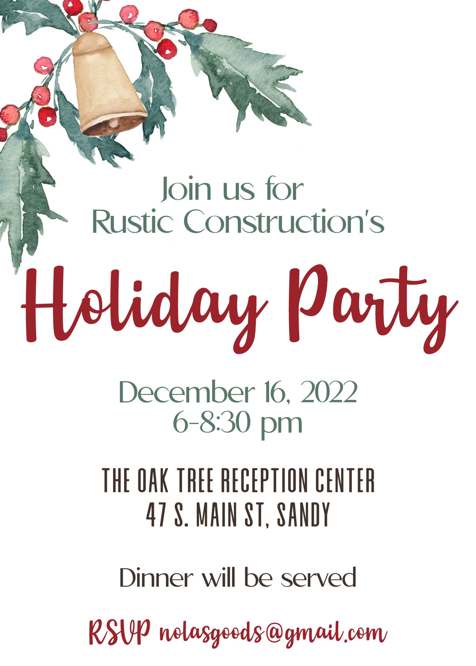 Company Christmas Party Invitation Company Holiday Party - Etsy