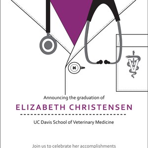 Veterinary School Graduation Invitation Digital, Vet School Graduation ...