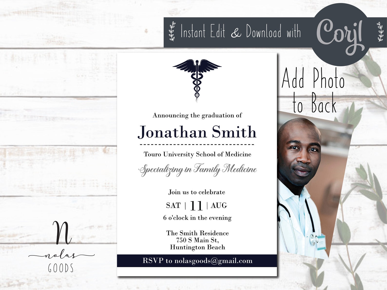 Doctor Graduation Invitation Medical School Graduation - Etsy