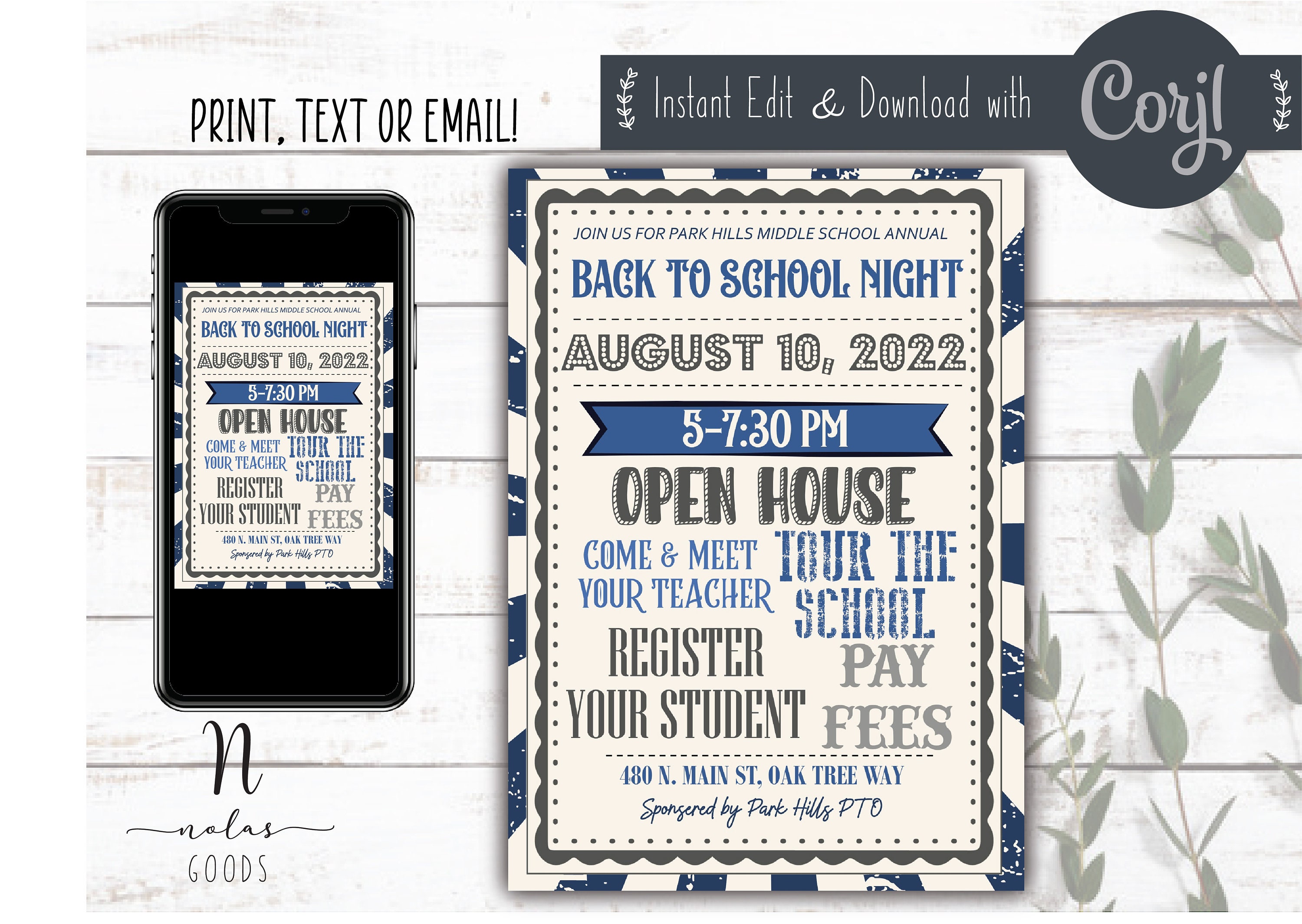 Back To School Night Flyer Template