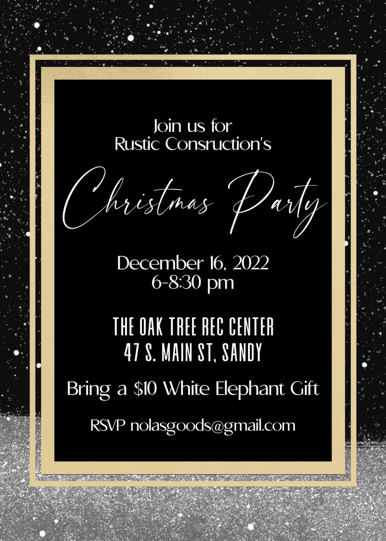 Corporate Christmas Party Invitations, Company Christmas Party Invite ...