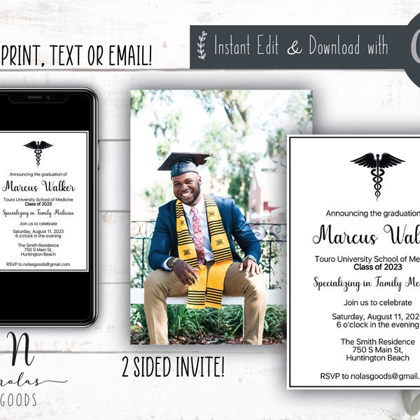 White Coat Ceremony Invitations - Etsy