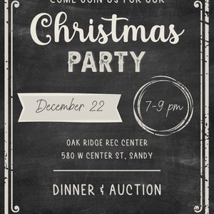 Work Christmas Party Invites Printable, Company Christmas Party Invite ...