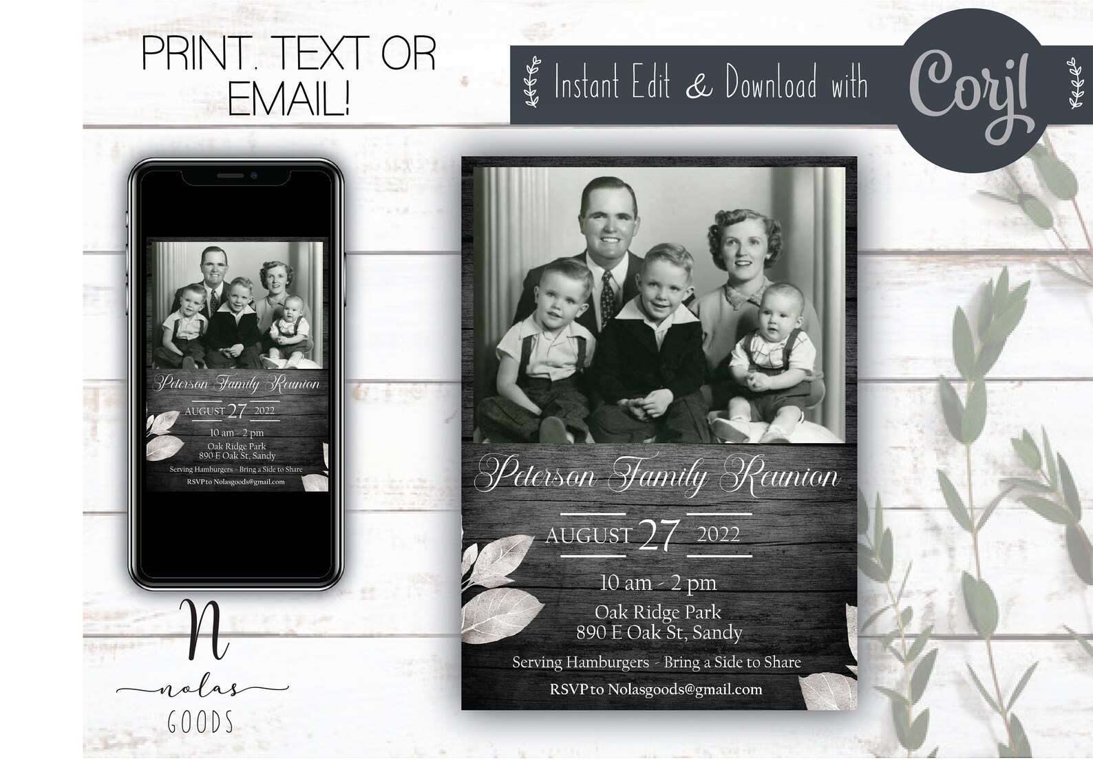 Family Reunion Invitation Editable Family Reunion Save the - Etsy