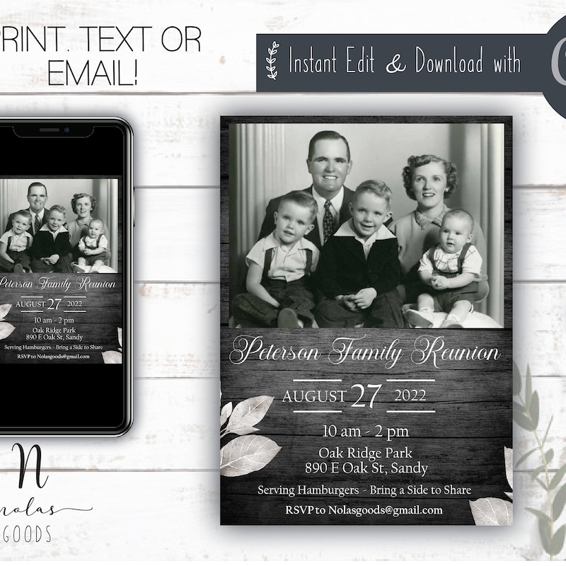 Family Reunion Program Template Editable - Etsy