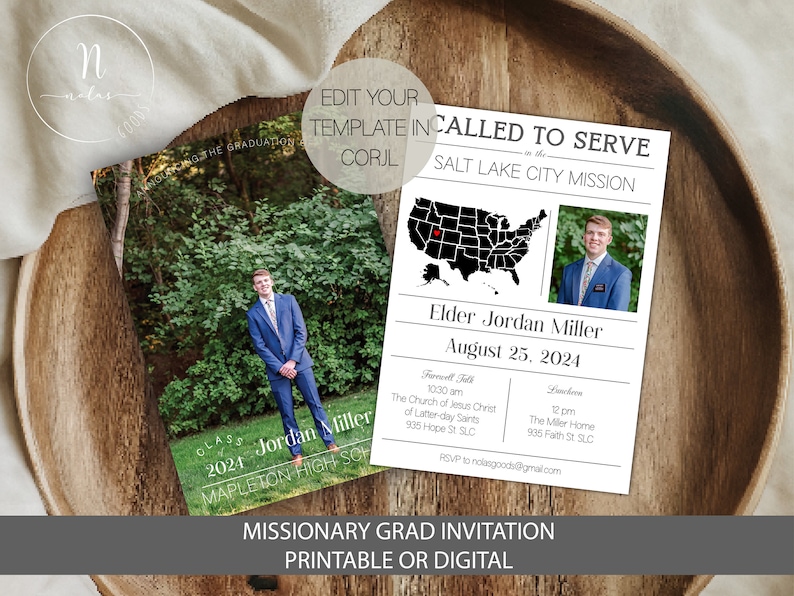 LDS Missionary Announcement, High School Graduation Announcement ...