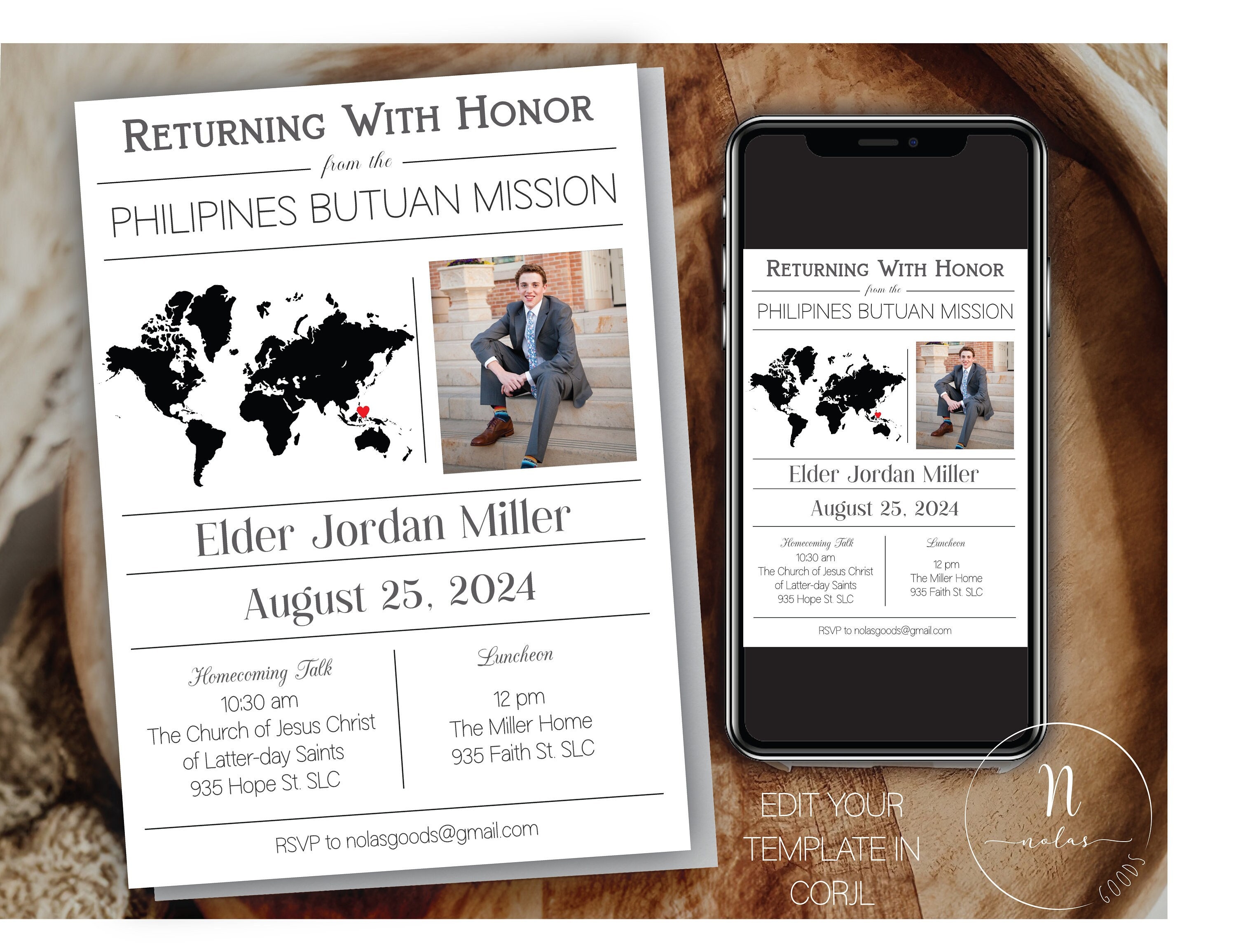LDS Missionary Homecoming Invitation Printable, Missionary Open House ...