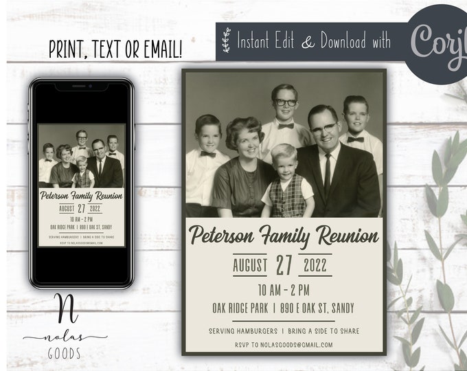Family Reunion Invitation Customizable Cousin Reunion Invite - Etsy
