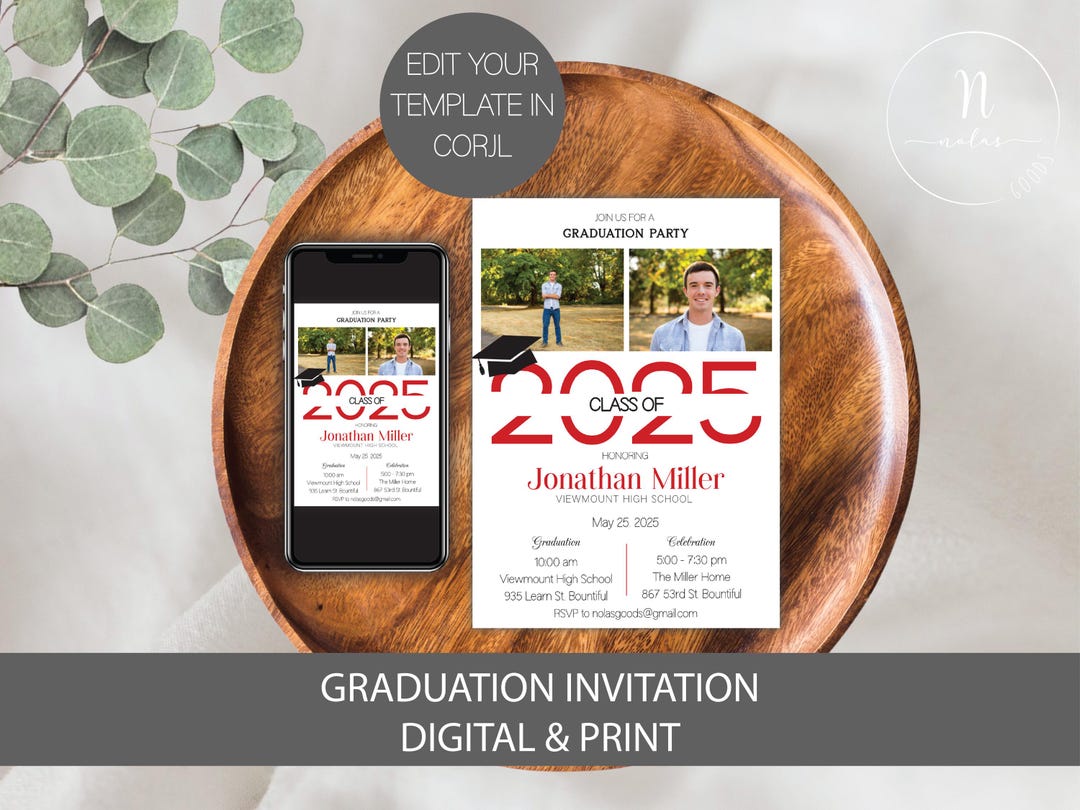 High School Graduation Party Invitation, High School Grad Party Invites ...