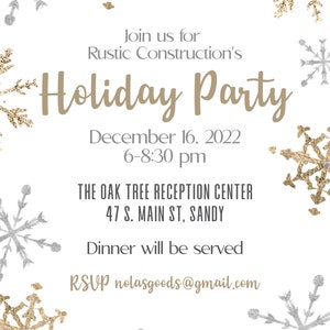 Company Holiday Party Invite Template, Company Christmas Party ...