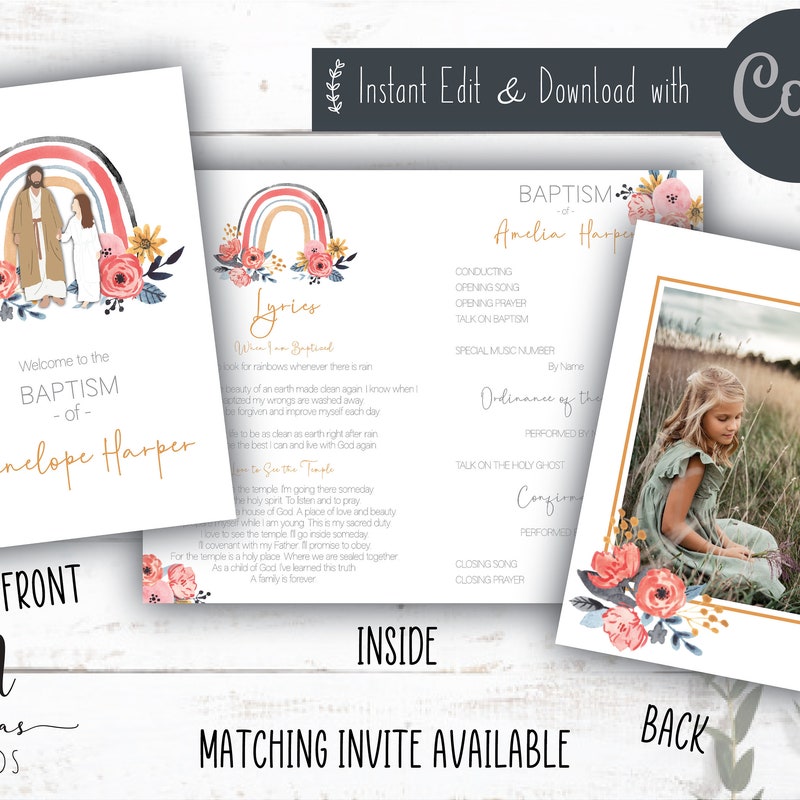 Lds Picture on Baptism - Etsy