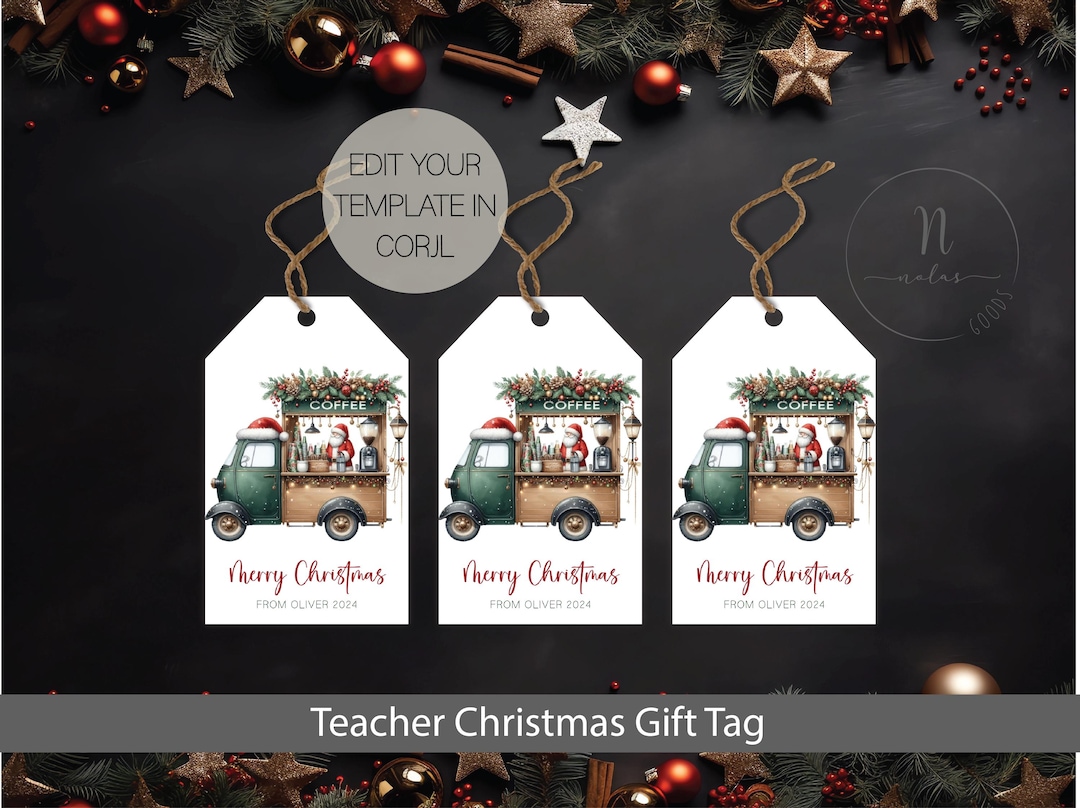 Christmas Teacher Gift Tag Printable, Teacher Christmas Tags, Teacher ...