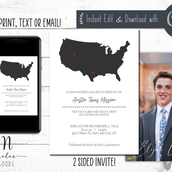 Lds Mission Open House Invitation - Etsy