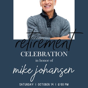 Retirement Invite for Man, Retirement Party Invitation Template ...