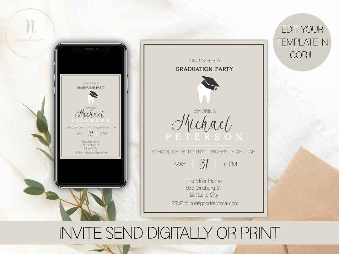 Dental School Graduation Announcement, Dental Graduation Party ...
