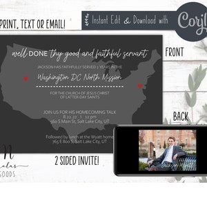 Mission Homecoming Invitation Download, LDS Missionary Announcement ...