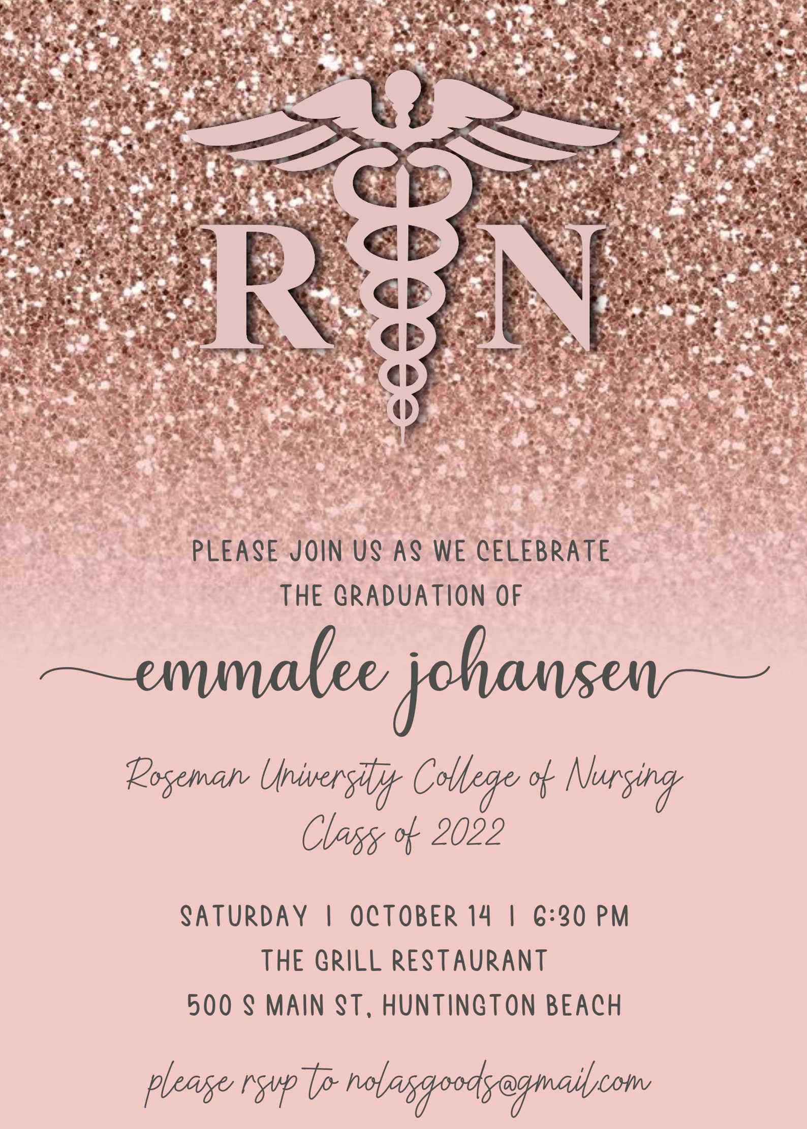 RN Graduation Invitation With Photos Nurse Graduation Invite - Etsy